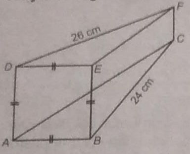 Perhatikan prisma segitiga ABC.DEF di atas. Jika ...