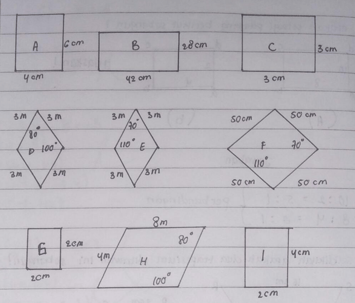 Carilah pasangan yang sebangun dengan gambar G dib... Carilah pasangan yang sebangun dengan gambar G dib...
