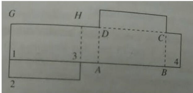 Gambar berikut adalah jaring-jaring dari balok ABC...
