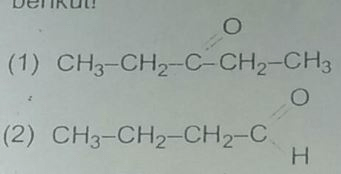 Perhatikan rumus struktur senyawa karbon berikut!