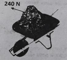 Seorang pekerja bangunan akan mengangkat batu deng...