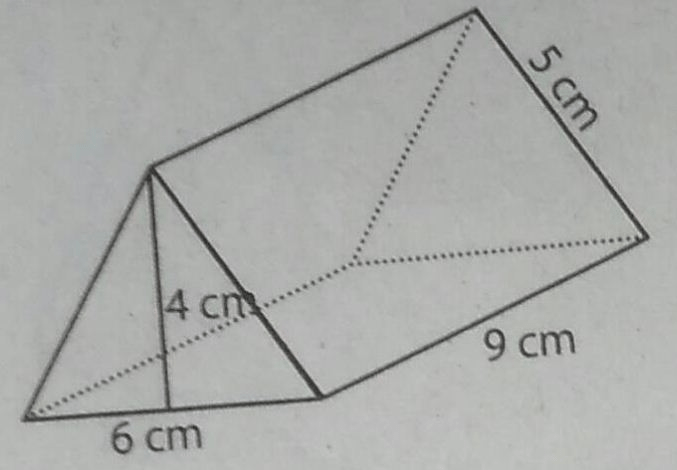 Hitunglah luas permukaan prisma berikut!...