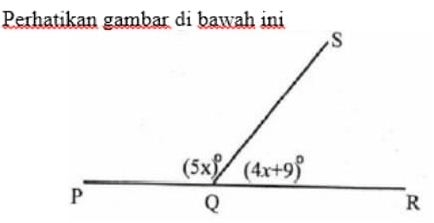 Besar pelurus sudut SQR adalah .......