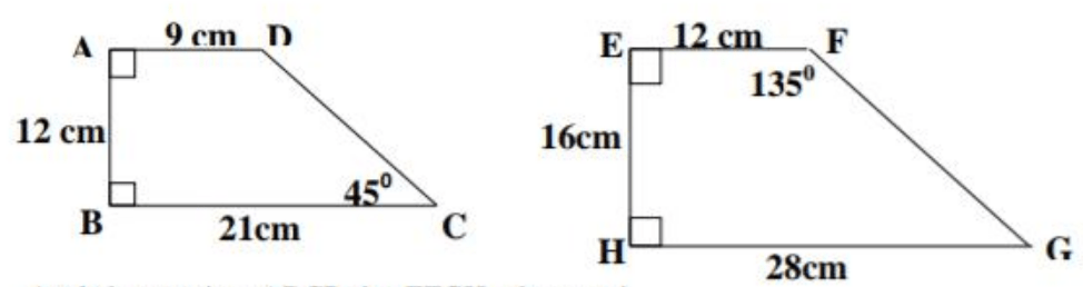 Perhatikan trapesium ABCD dan EFGH berikut ini ! A... Perhatikan trapesium ABCD dan EFGH berikut ini ! A...