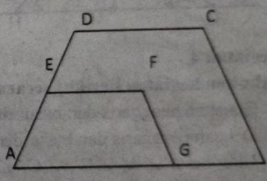 Diketahui trapesium ABCD dan AGFE, DC//EF, FG //CB...