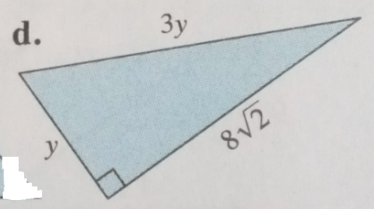 Hitunglah nilai y pada setiap segitiga sikusiku be...