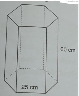 Perhatikan gambar segi enam beraturan berikut. Jum...
