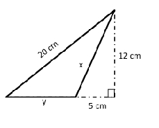 Hitunglah nilai x dan y pada setiap segitiga siku-...