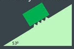 Balok kayu tergelincir dari bidang miring kasar de...