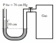 Tekanan gas dalam suatu tangki diukur dengan manom...