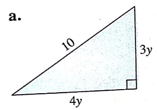 Hitunglah nilai y pada setiap segitiga siku-siku b...