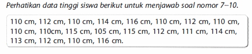 Berapa banyak siswa yang mempunyai tinggi badan 11...