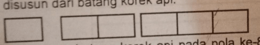 Gambar berikut menunjukkán pola yang disusun dari ...