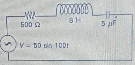 Perhatikan gambar rangkaian RLC berikut! besar imp...