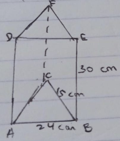 Luas permukaan prisma segitiga .......