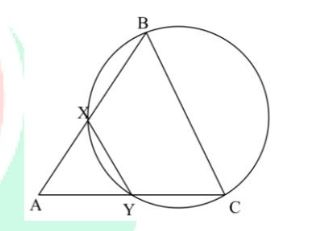 Diketahui pada segitiga ABC,AB=BC=25 dan AC=30 sep...