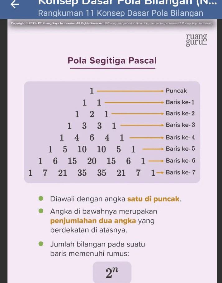 Kenapa ini berbeda? sebenarnya 1 pada segitiga pas...